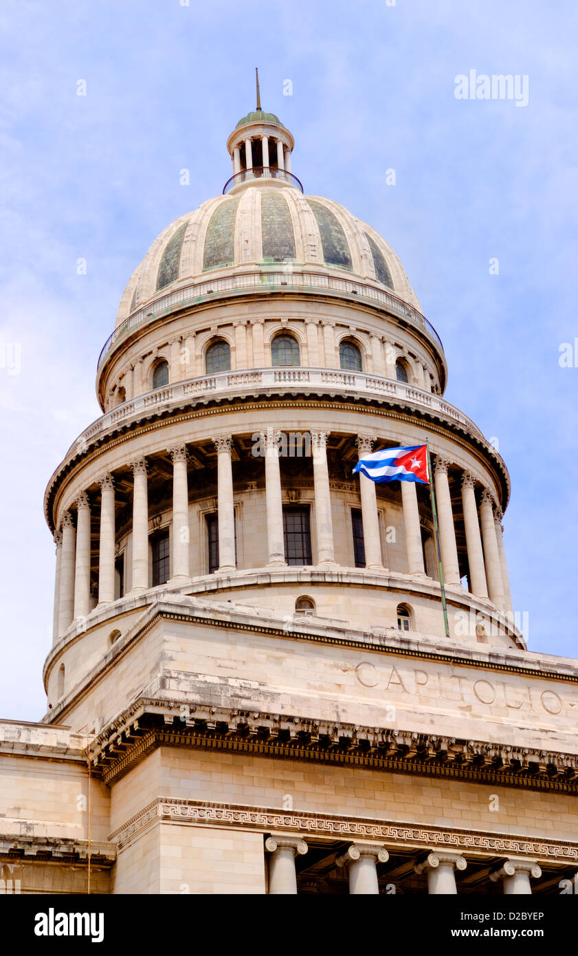 Havana, Cuba, With Capital Building Dome With Government Building Stock ...
