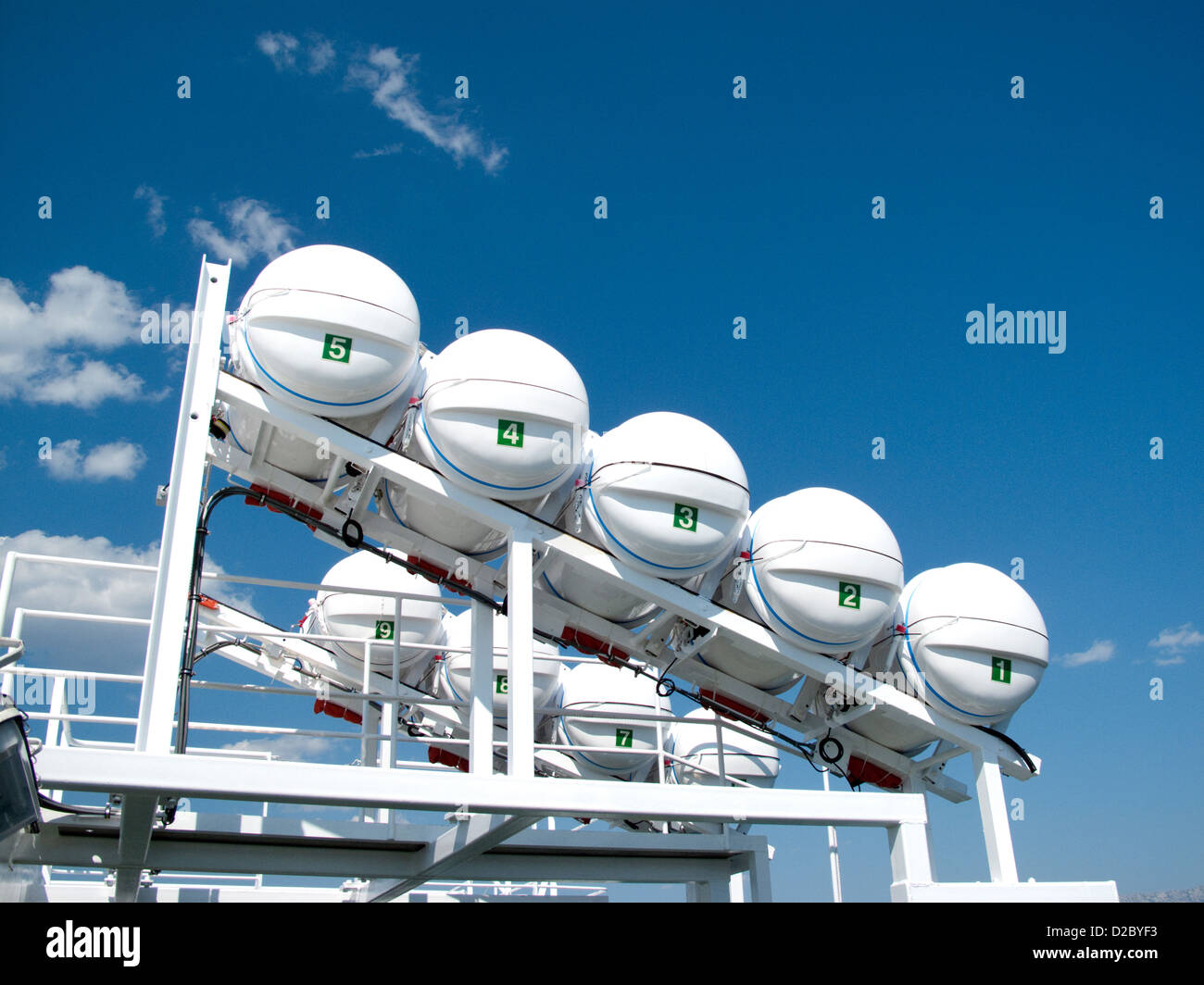 Life rafts on ferry hi-res stock photography and images - Alamy