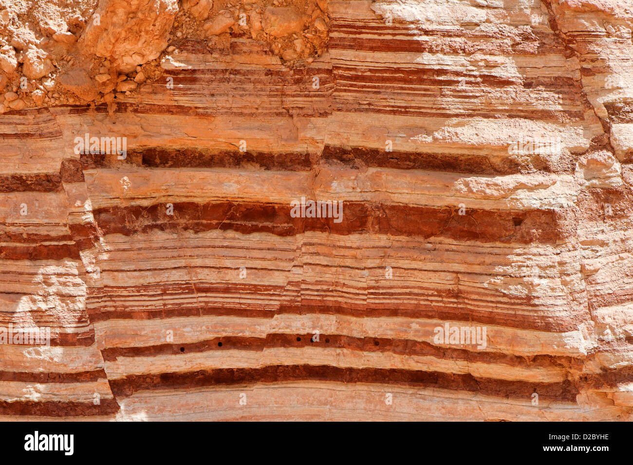 Red striped rock texture Stock Photo - Alamy