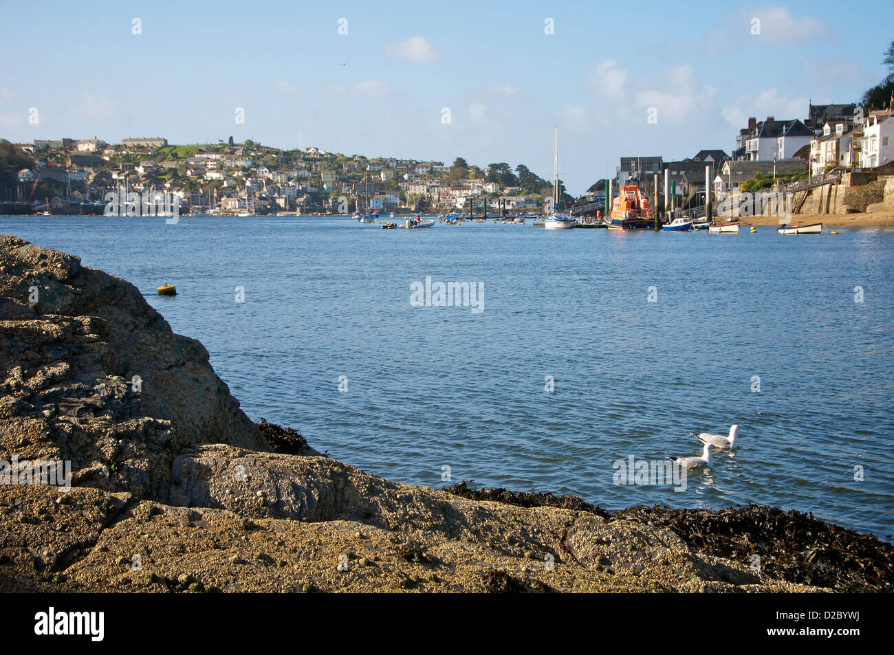 Fowey Cornwall UK River Stock Photo - Alamy