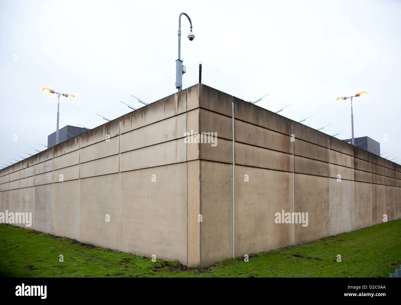 corner formed by two walls of a prison in The Netherlands Stock Photo ...