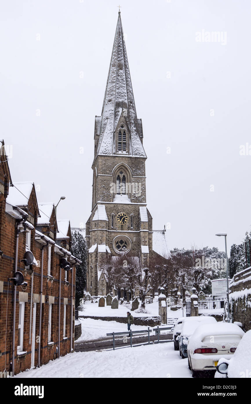 Christ Church in Swindon in Snow Stock Photo - Alamy