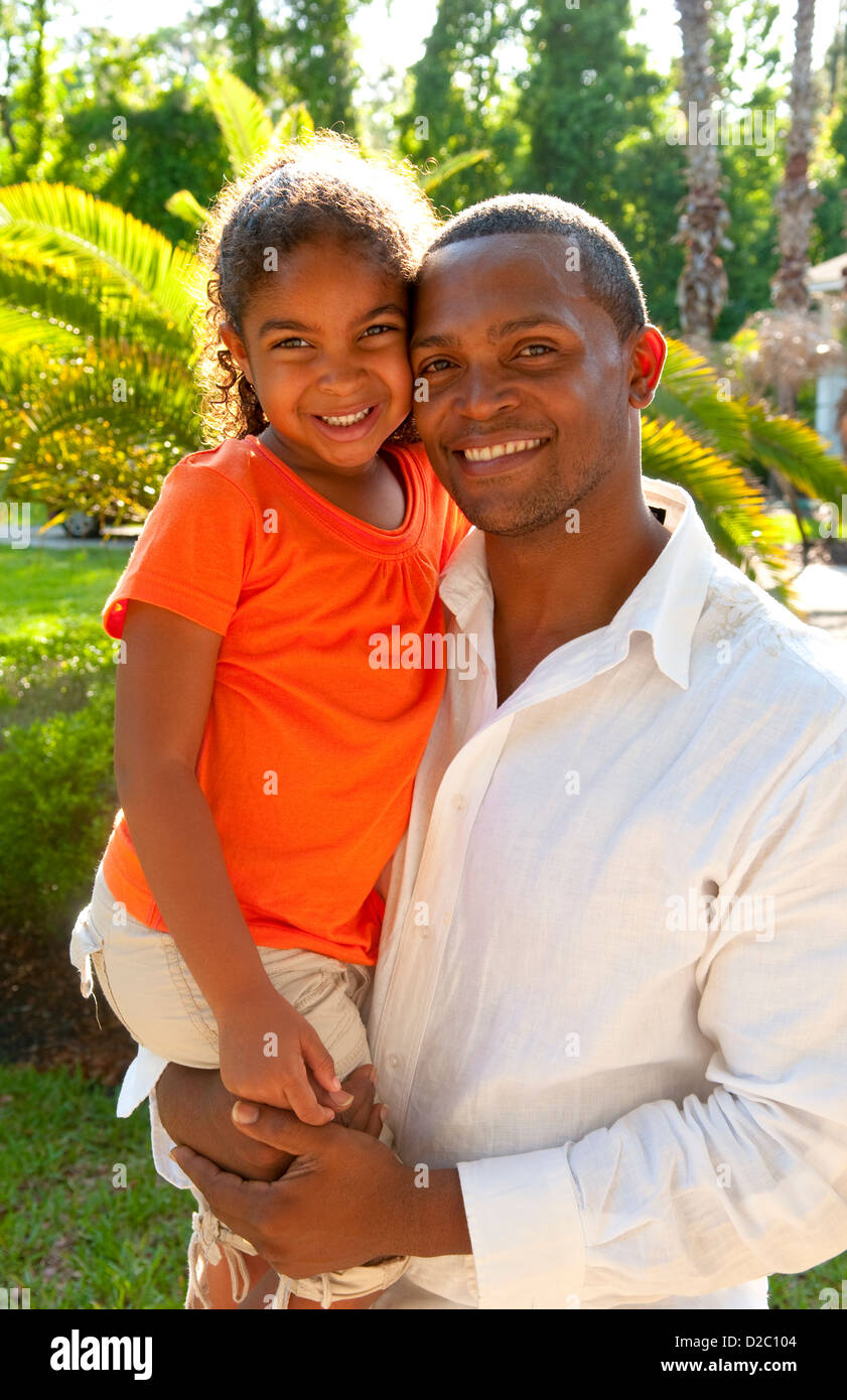 Father With His 6 Year Old Daughter Stock Photo - Alamy