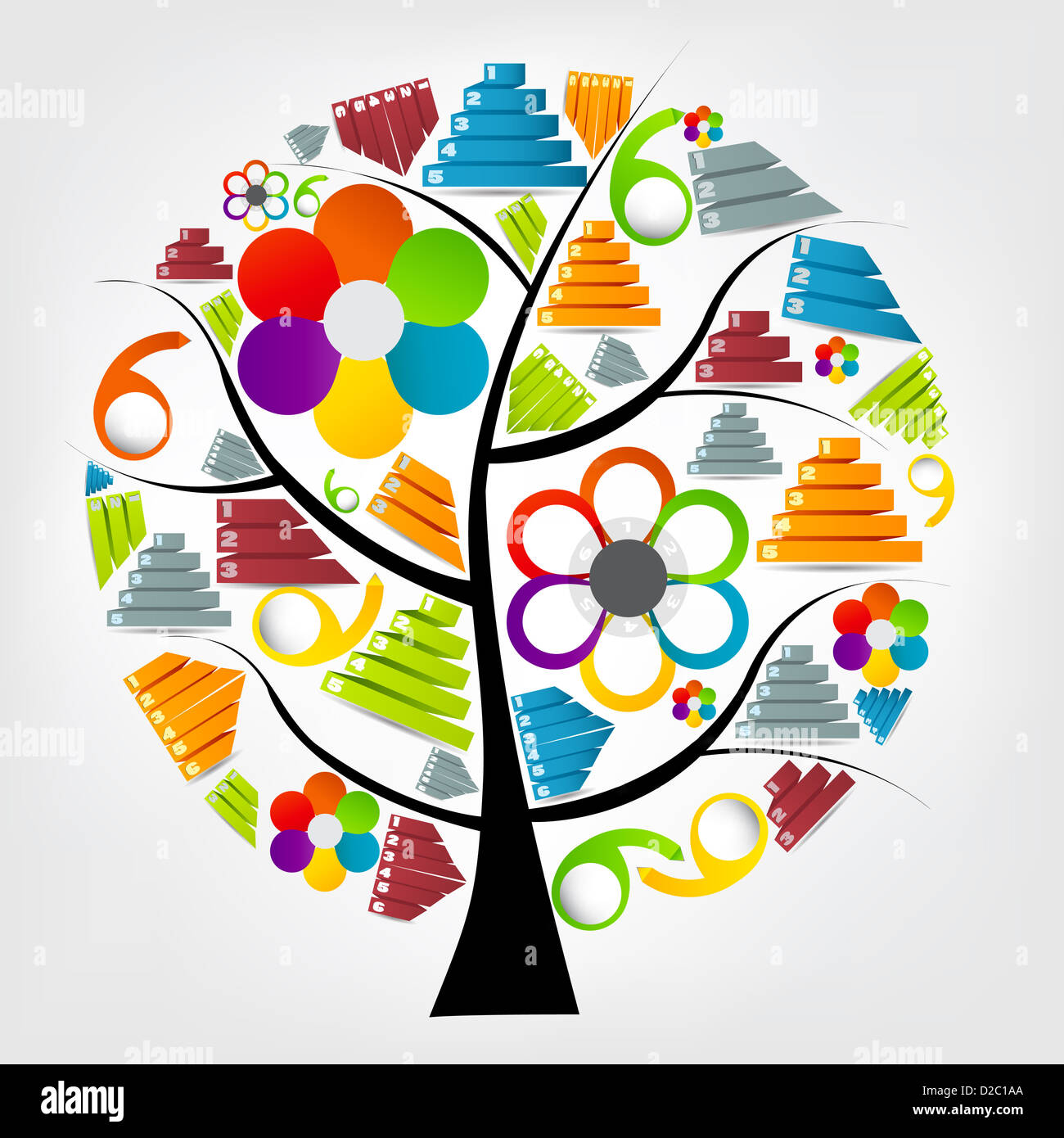 Tree of business chart. Vector illustration Stock Photo - Alamy