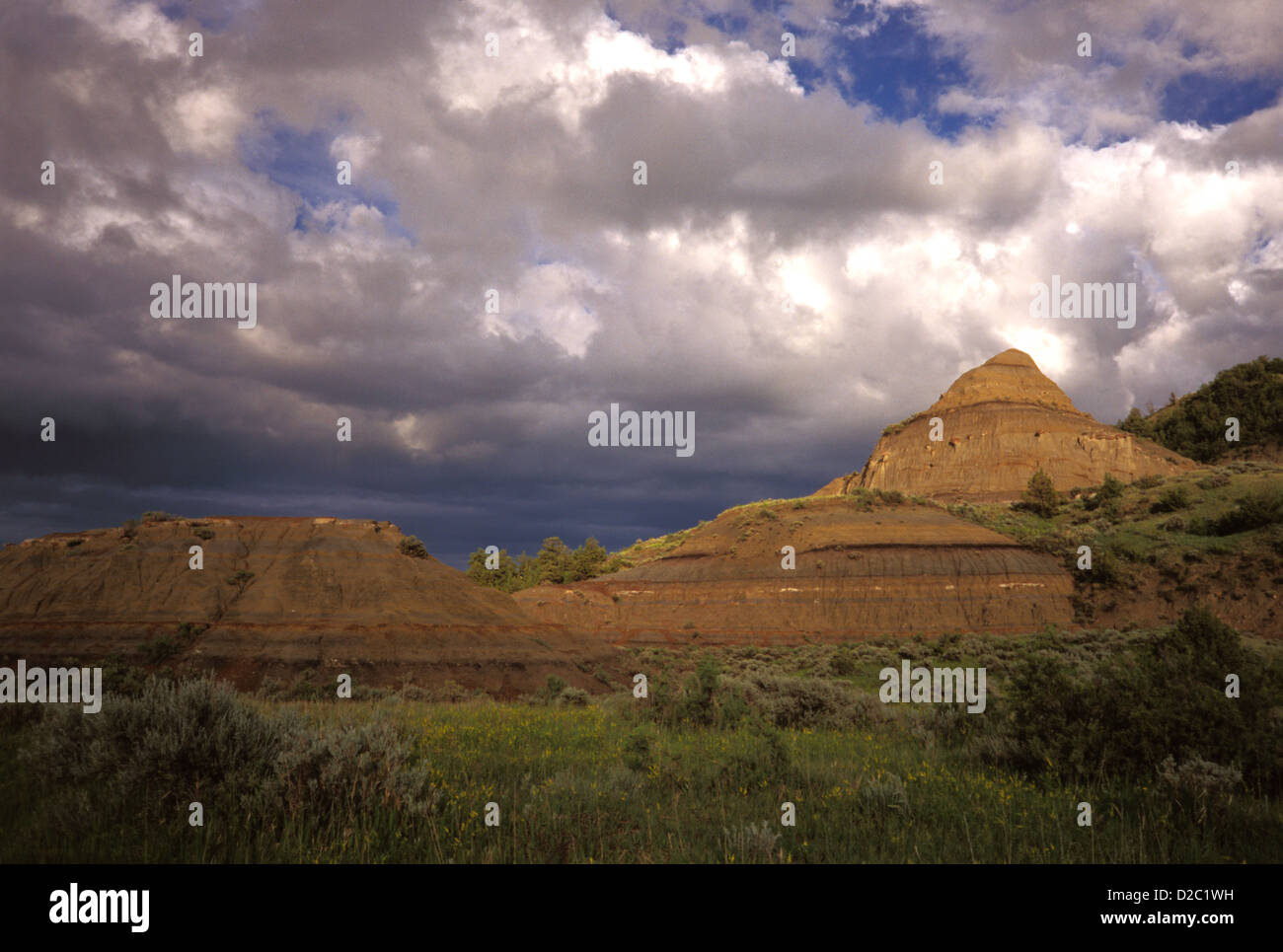 North Dakota. Theodore Roosevelt National Park. View From Scoria Point ...