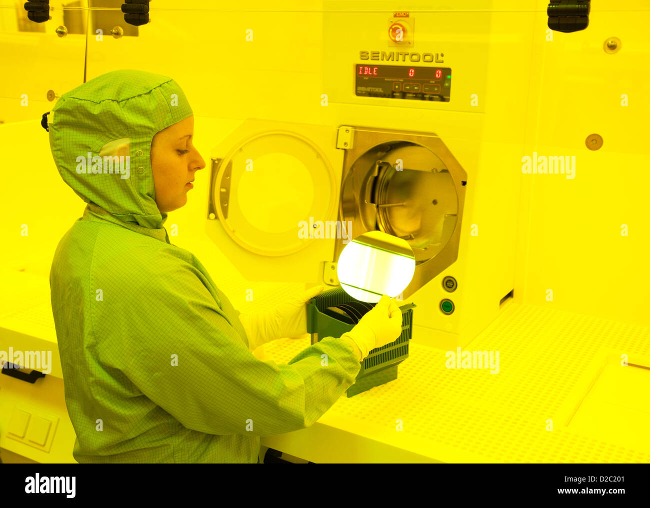 Dortmund, Germany, a micro technologist of temicon working in the clean ...