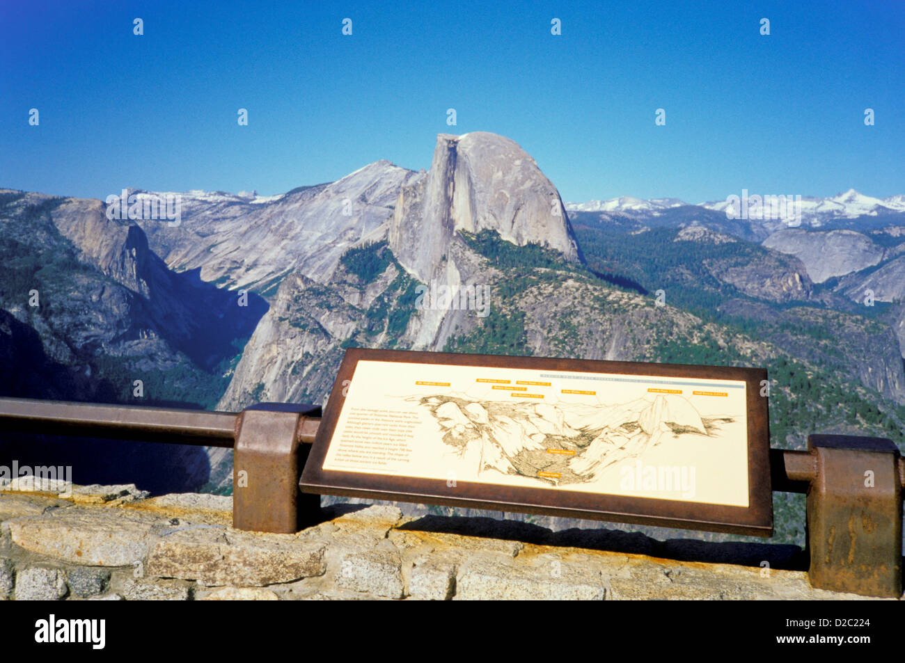 California. Yosemite National Park. View From Glacier Point. Half Dome ...