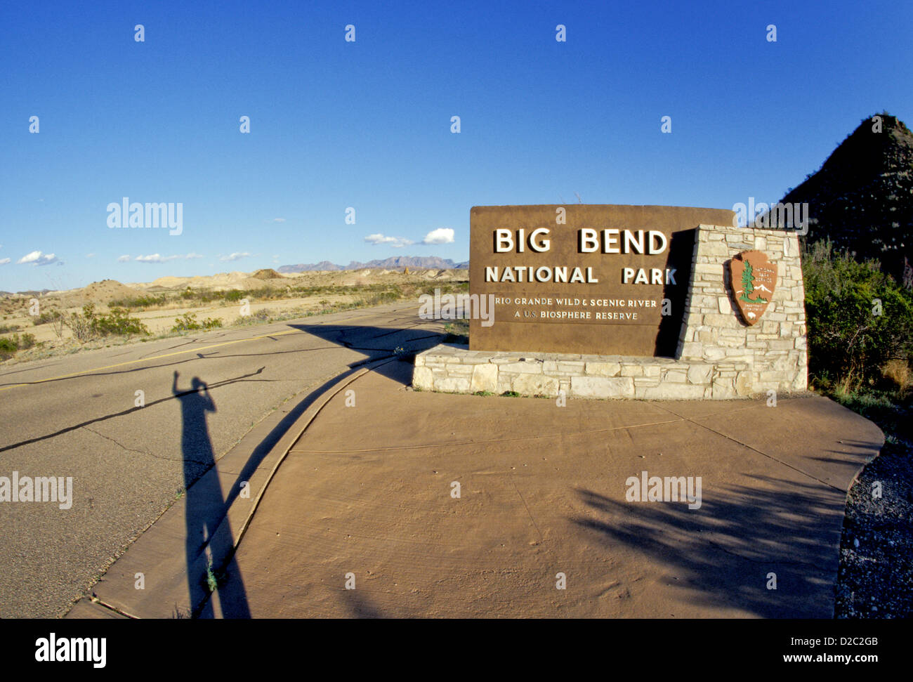Texas big bend national park entrance sign hi-res stock photography and ...