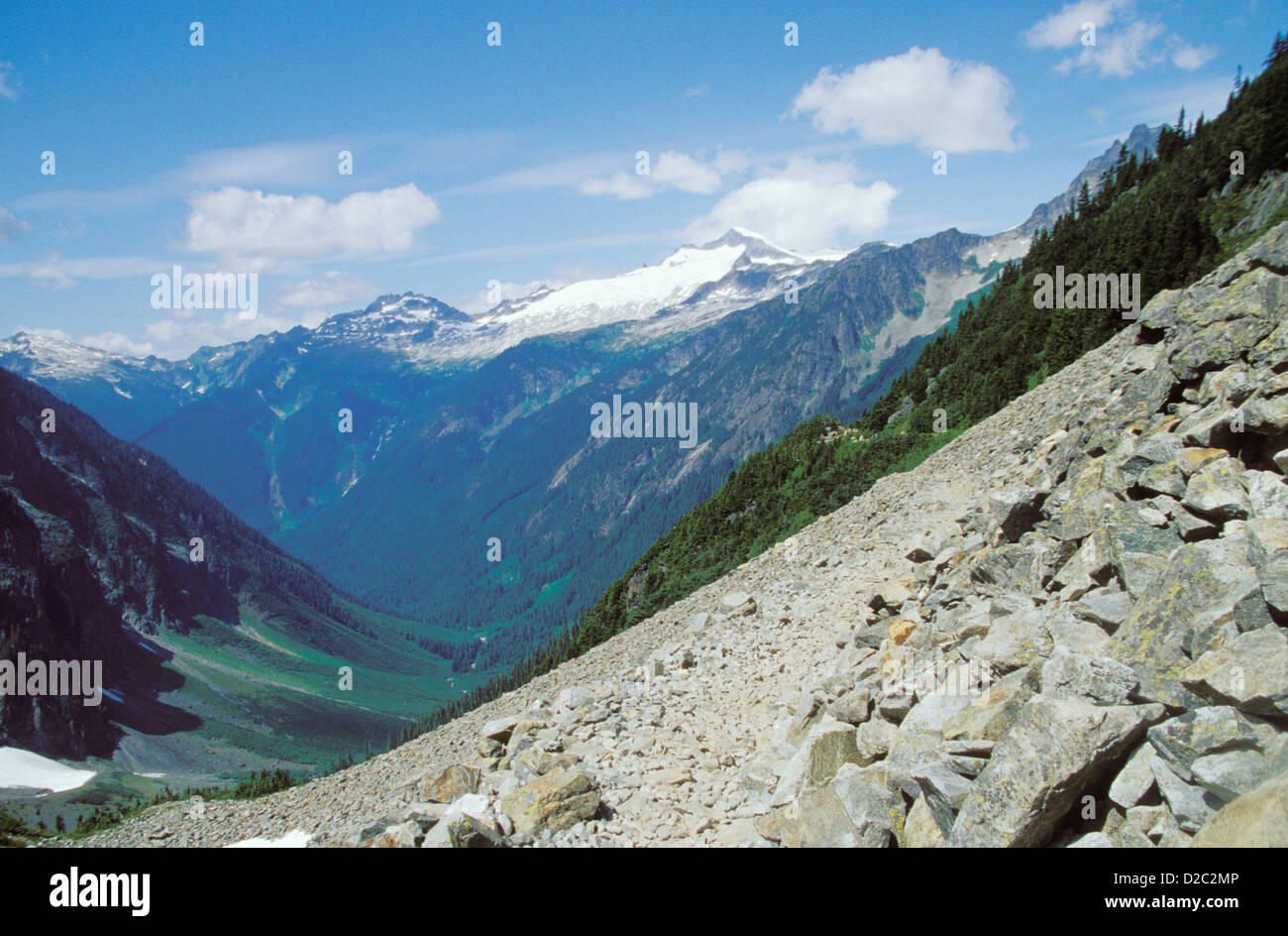 Washington. North Cascades National Park. Mountains Along Cascade Pass ...