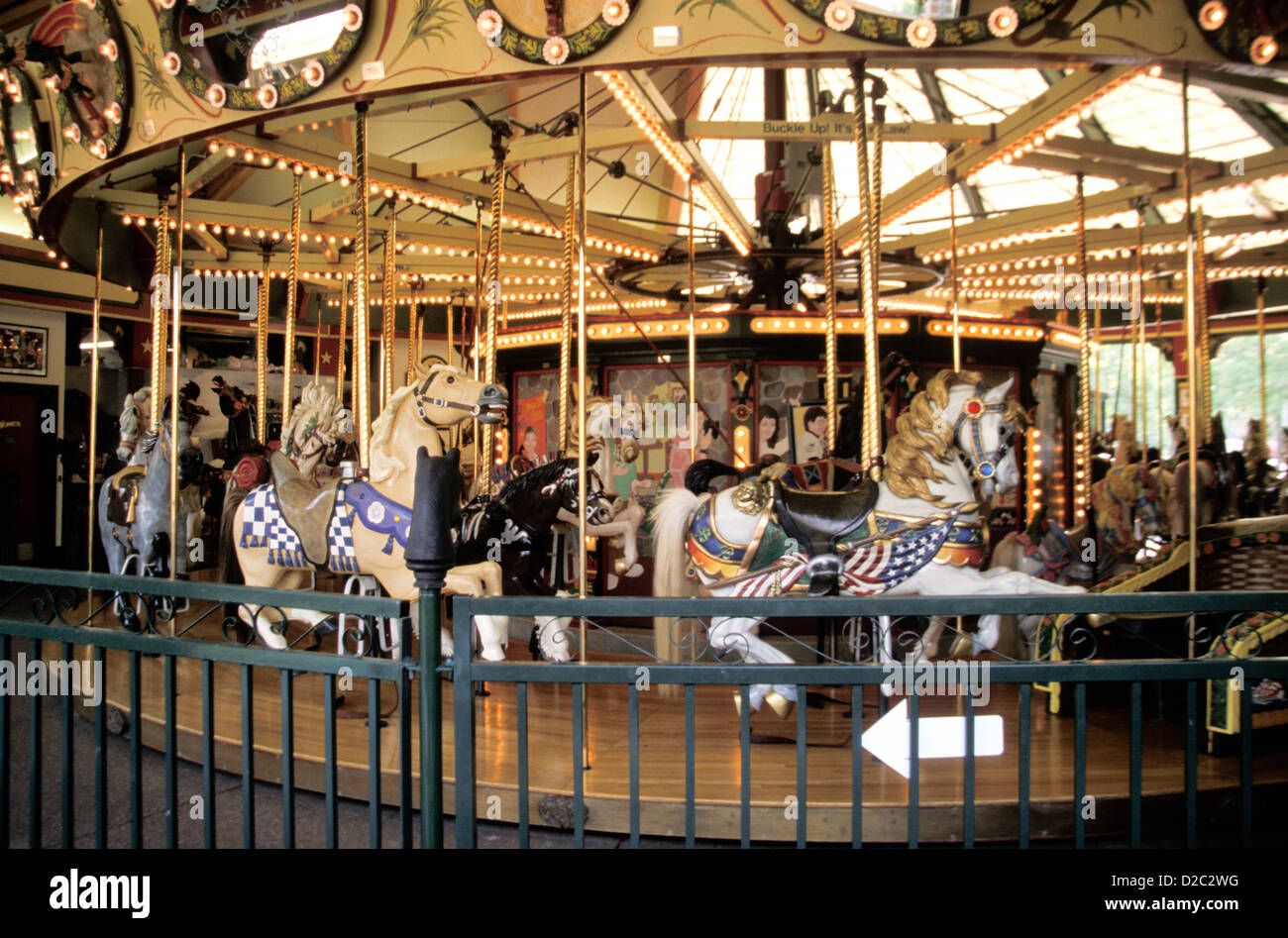 Montana. Missoula. Carousel Interior Stock Photo - Alamy