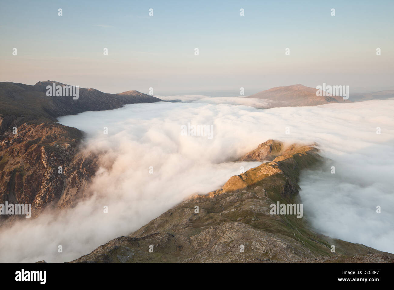A cloud inversion in Snowdonia Stock Photo - Alamy