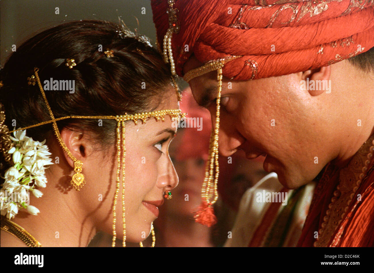 Indian Maharashtrian Wedding Ceremony. Hindu Bride And Groom Stock ...