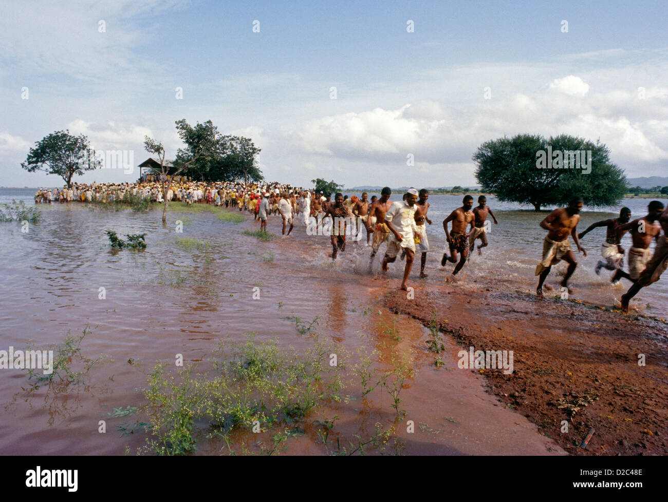 Experiencing Power Khandoba During Bathing Ritual Devotees Charge ...