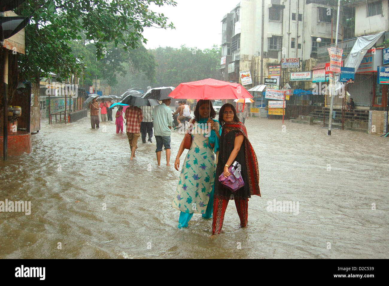 Heavy Monsoon Rain At Bombay Mumbai, Maharashtra, India Stock Photo - Alamy
