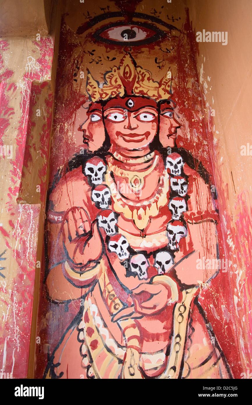 Hindu Tantric Symbol Tantra Religion Painting Shiva, Calcutta Kolkata ...