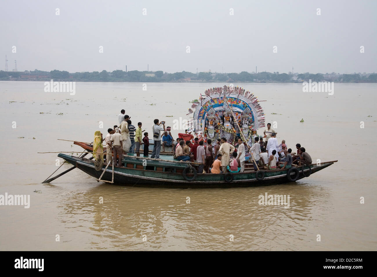 Farewell Durga Idol Visarjan Durga High Resolution Stock Photography ...
