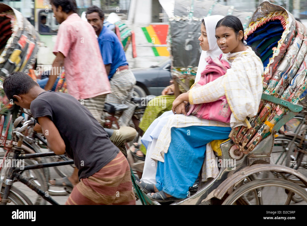Man riding cycle rickshaw old dhaka hi-res stock photography and images ...
