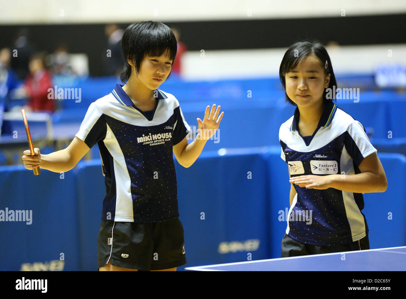 Mima Ito & Miu Hirano, JANUARY 18, 2013 - Table Tennis : All Japan ...