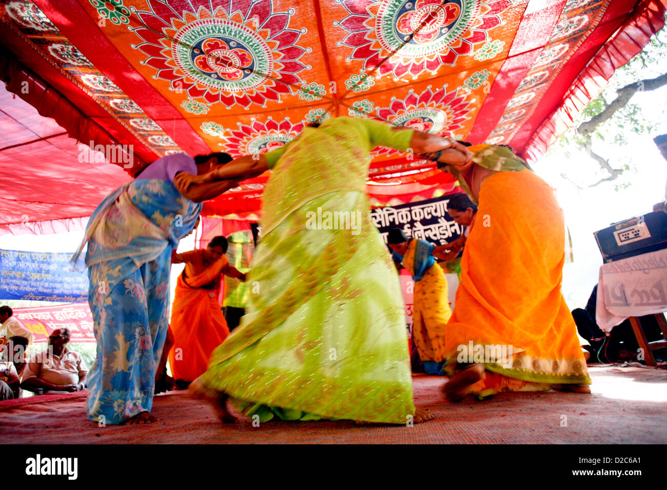 Festival Dance Celebration Village Women Participating In Group Dance ...