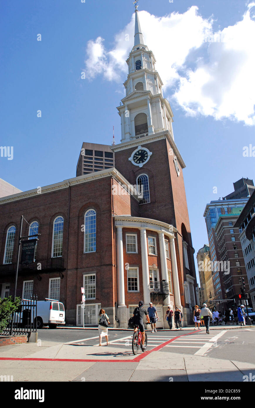 Boston church street hi-res stock photography and images - Alamy
