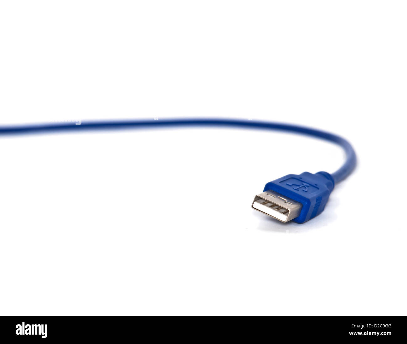 USB cable on white background Stock Photo - Alamy