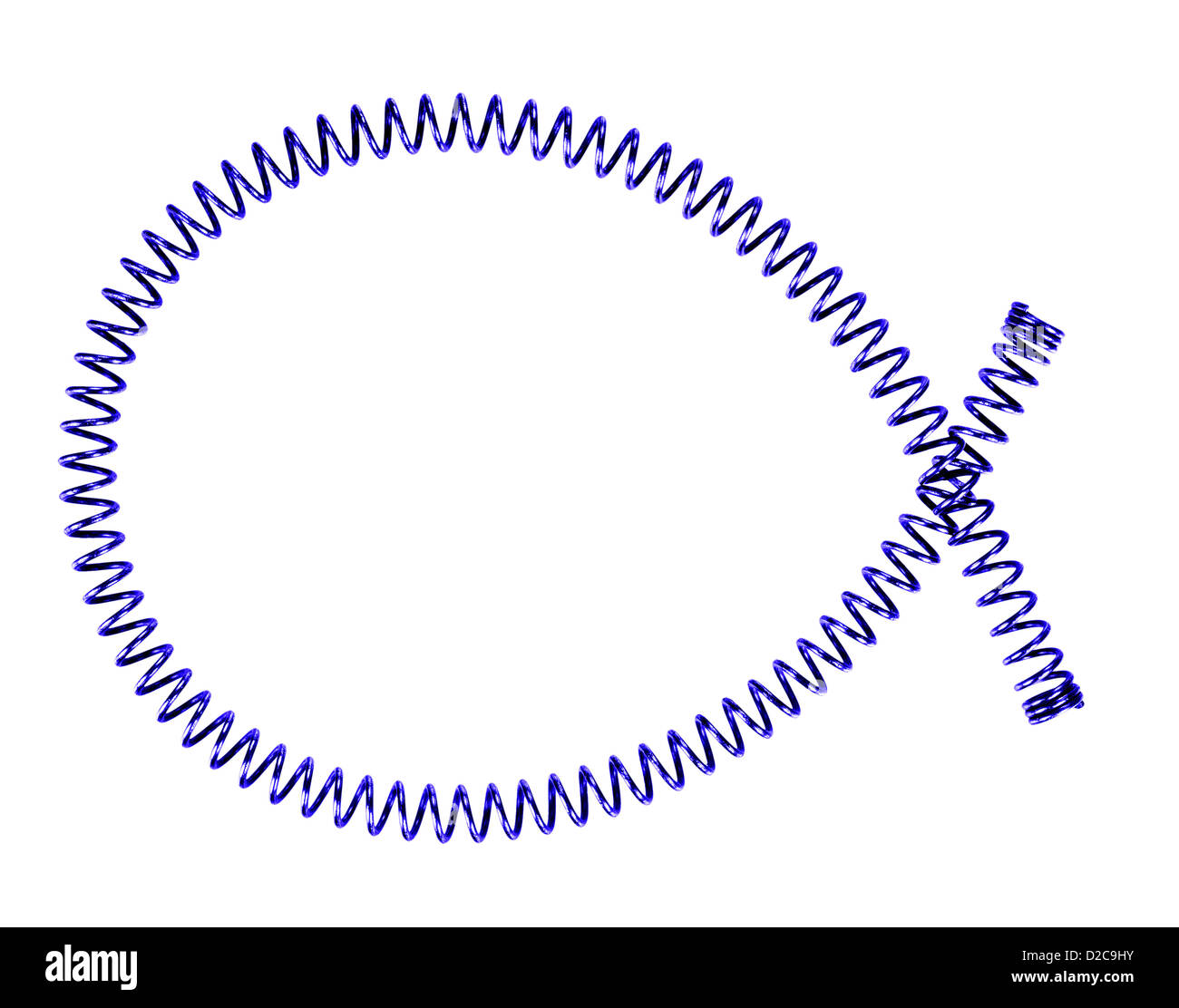 Long thin metal spring isolated Stock Photo - Alamy