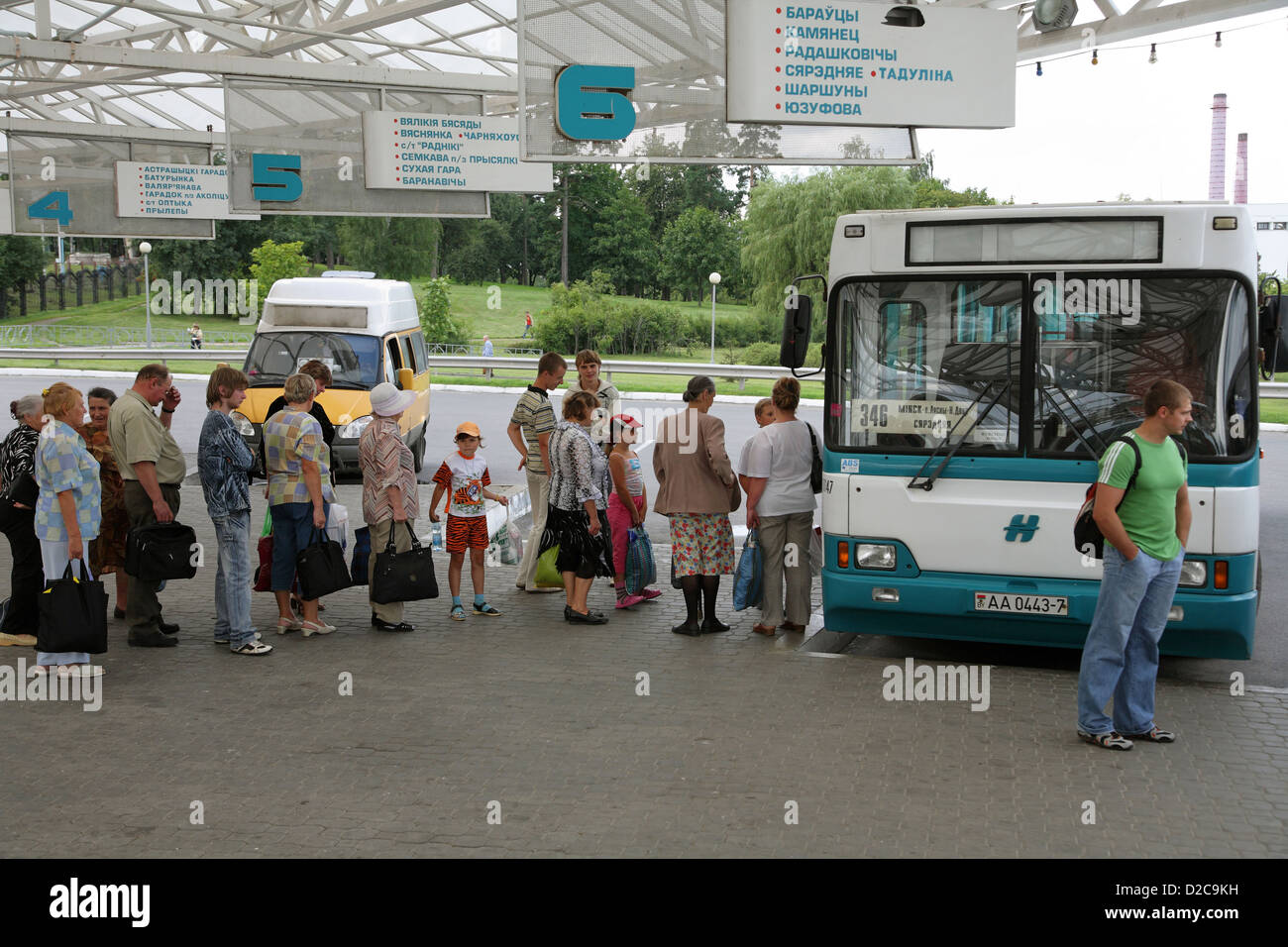 Minsk, Belarus, at the bus station Uschodni Stock Photo - Alamy