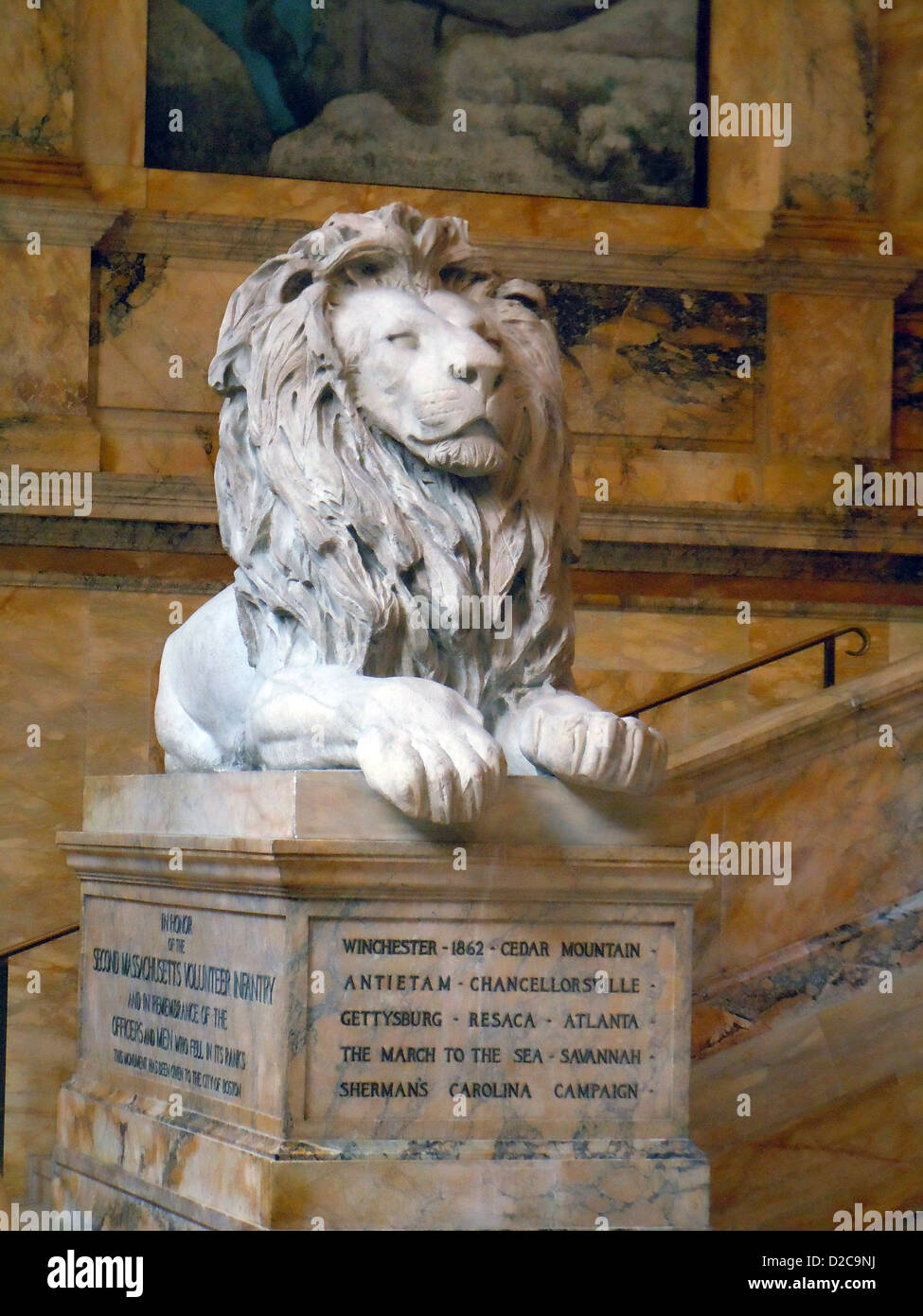 Boston public library lion hi-res stock photography and images - Alamy