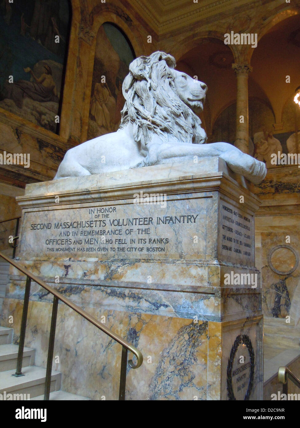 Boston public library lion hi-res stock photography and images - Alamy
