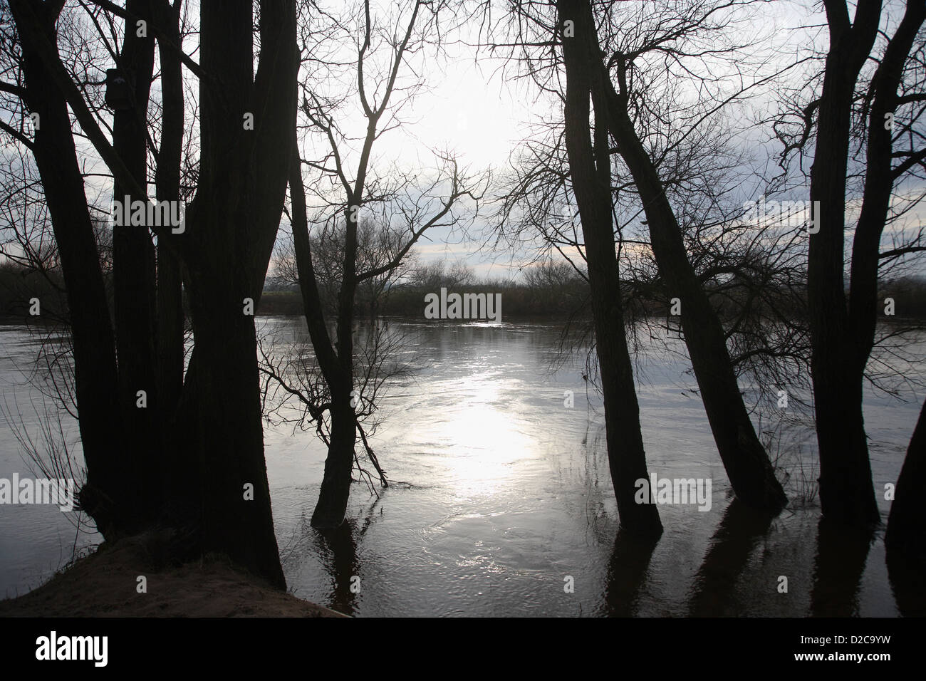 Verden, Germany, winter atmosphere at the Aller Stock Photo - Alamy