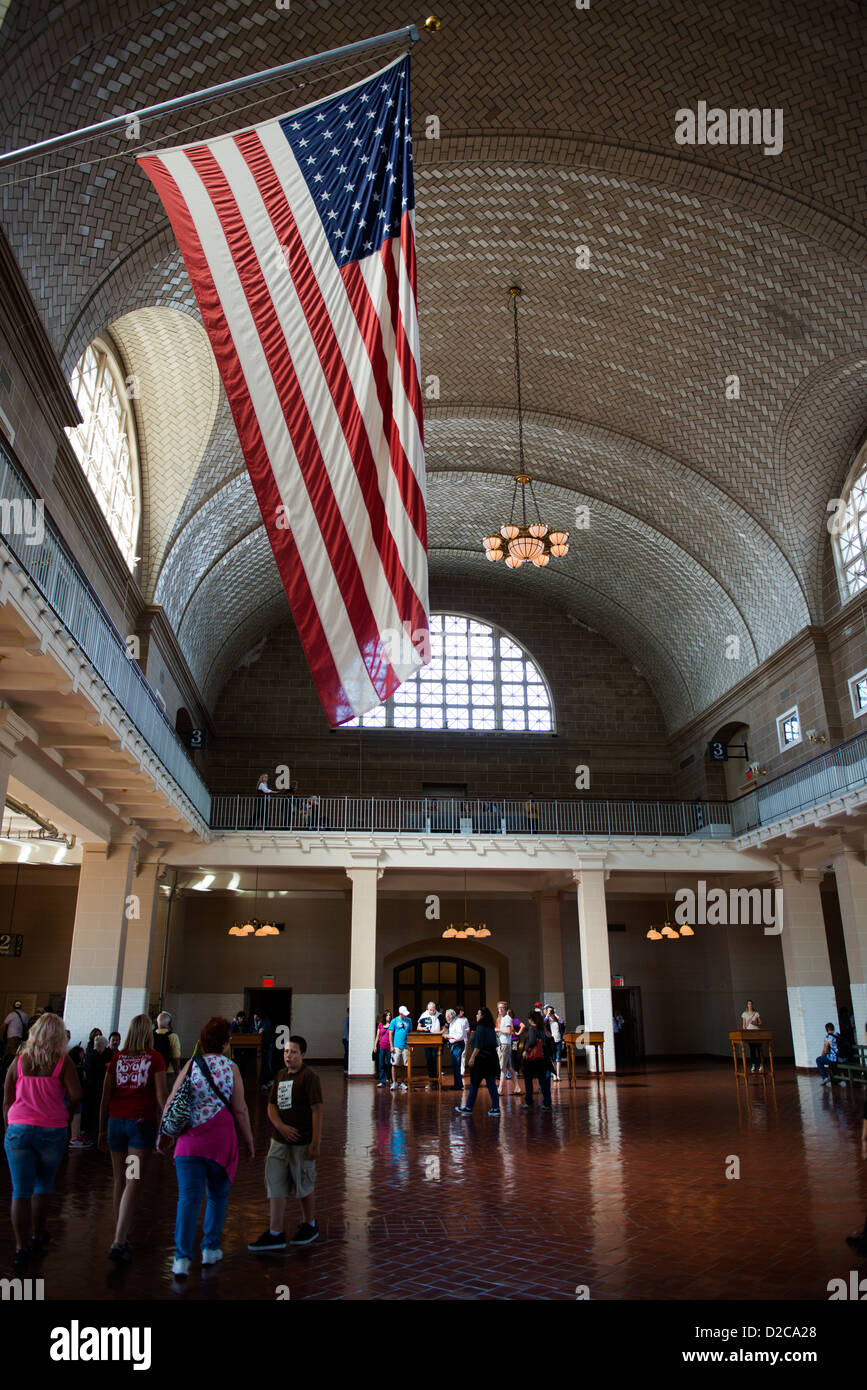 Inside the Ellis Island immigrant processing facility Stock Photo - Alamy