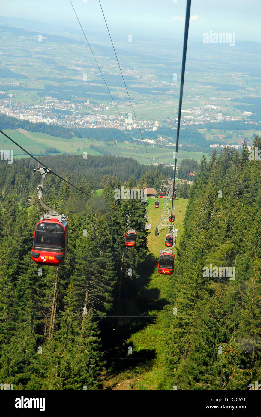 Cable Cars, Mt. Pilatus, Switzerland Stock Photo - Alamy