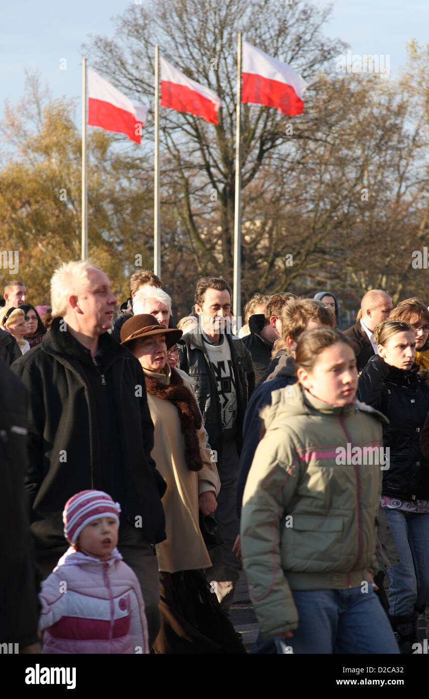 Poznan, Poland, people on the day of independence (Swieto ...