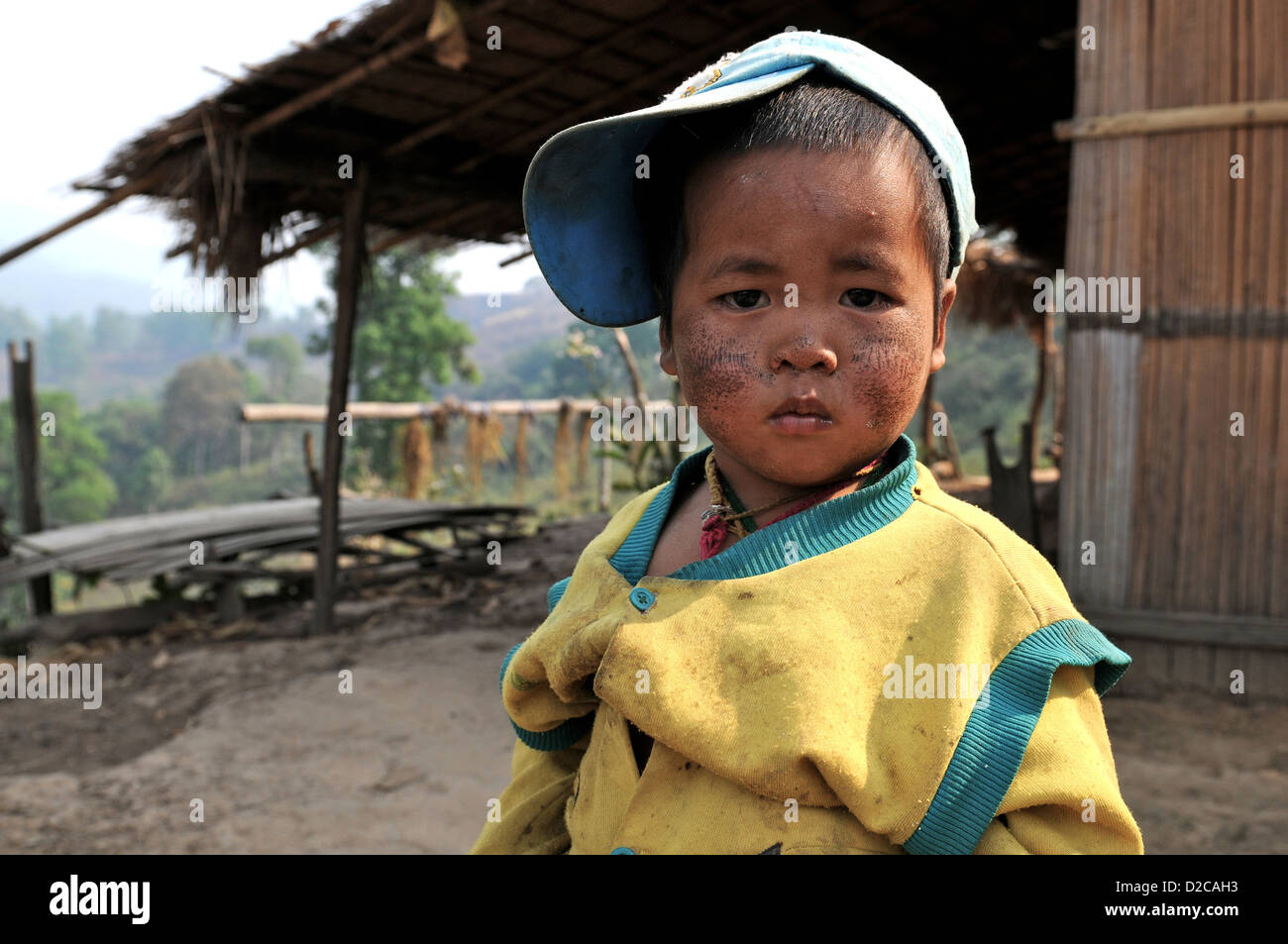 Taunggyi, Myanmar, portrait of a little boy Stock Photo - Alamy