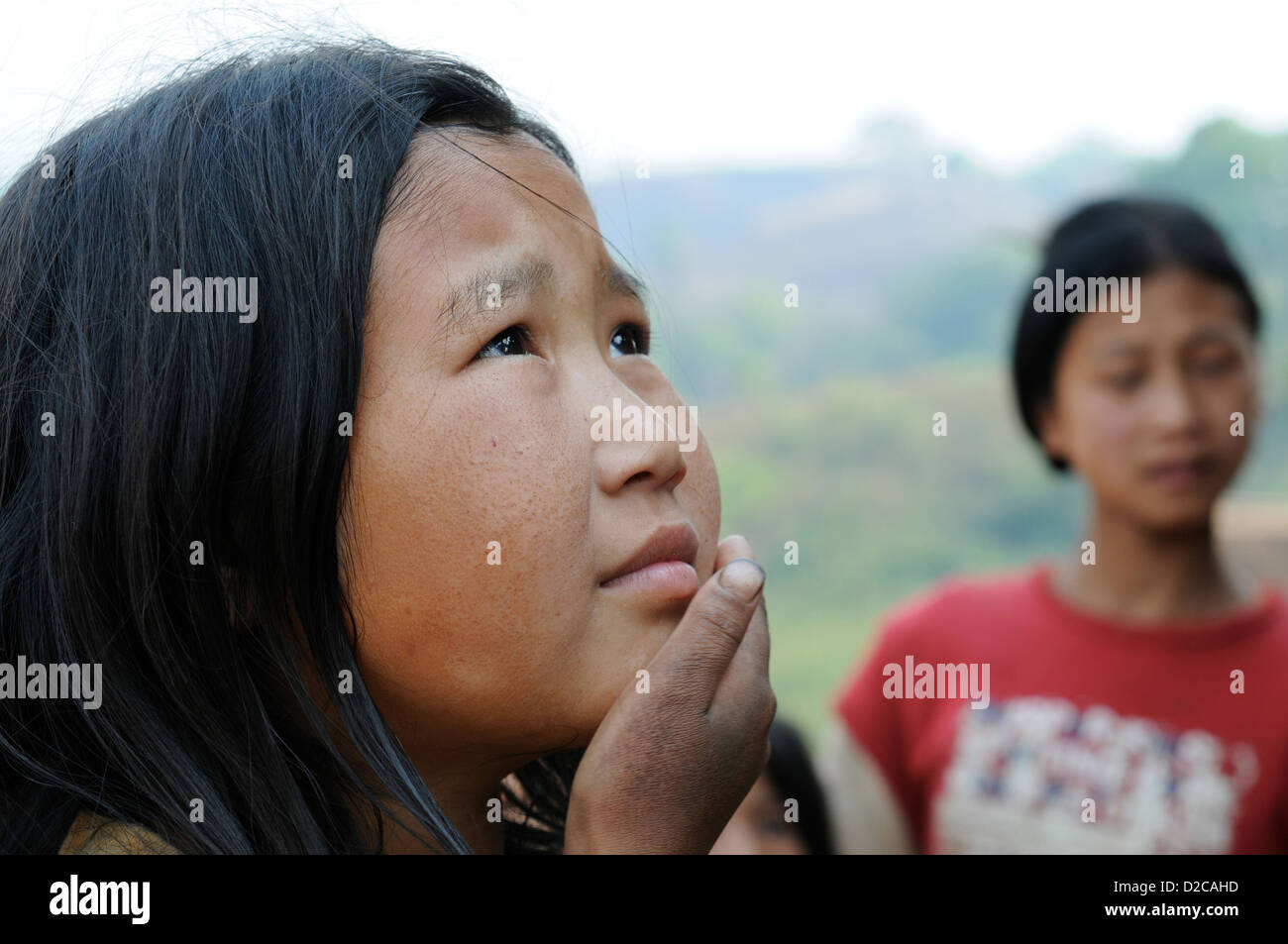 Taunggyi, Myanmar, portrait of a girl Stock Photo - Alamy