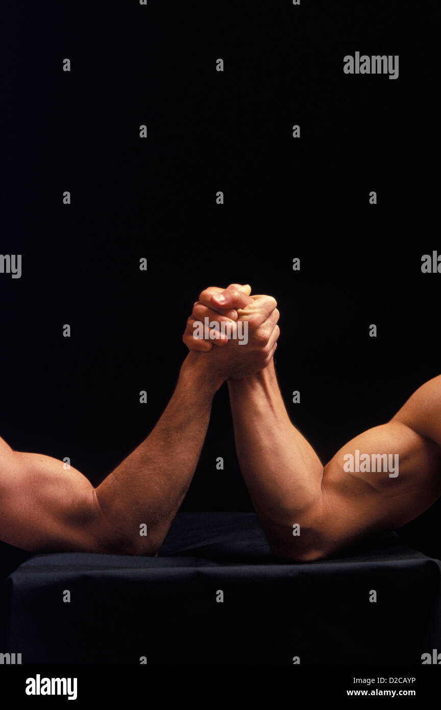 Two Arms, Arm Wresting Stock Photo - Alamy