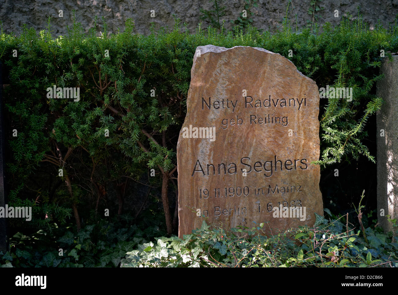 Berlin, Germany, on the grave of Anna Seghers Dorotheenstaedtischen ...