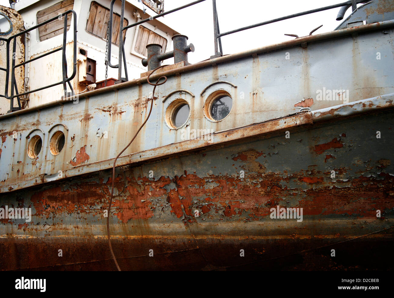 Details of an old rusty boat Stock Photo - Alamy