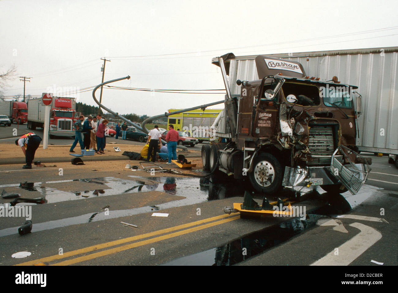 Transportation landscape color accident collision traffic truck hi-res ...
