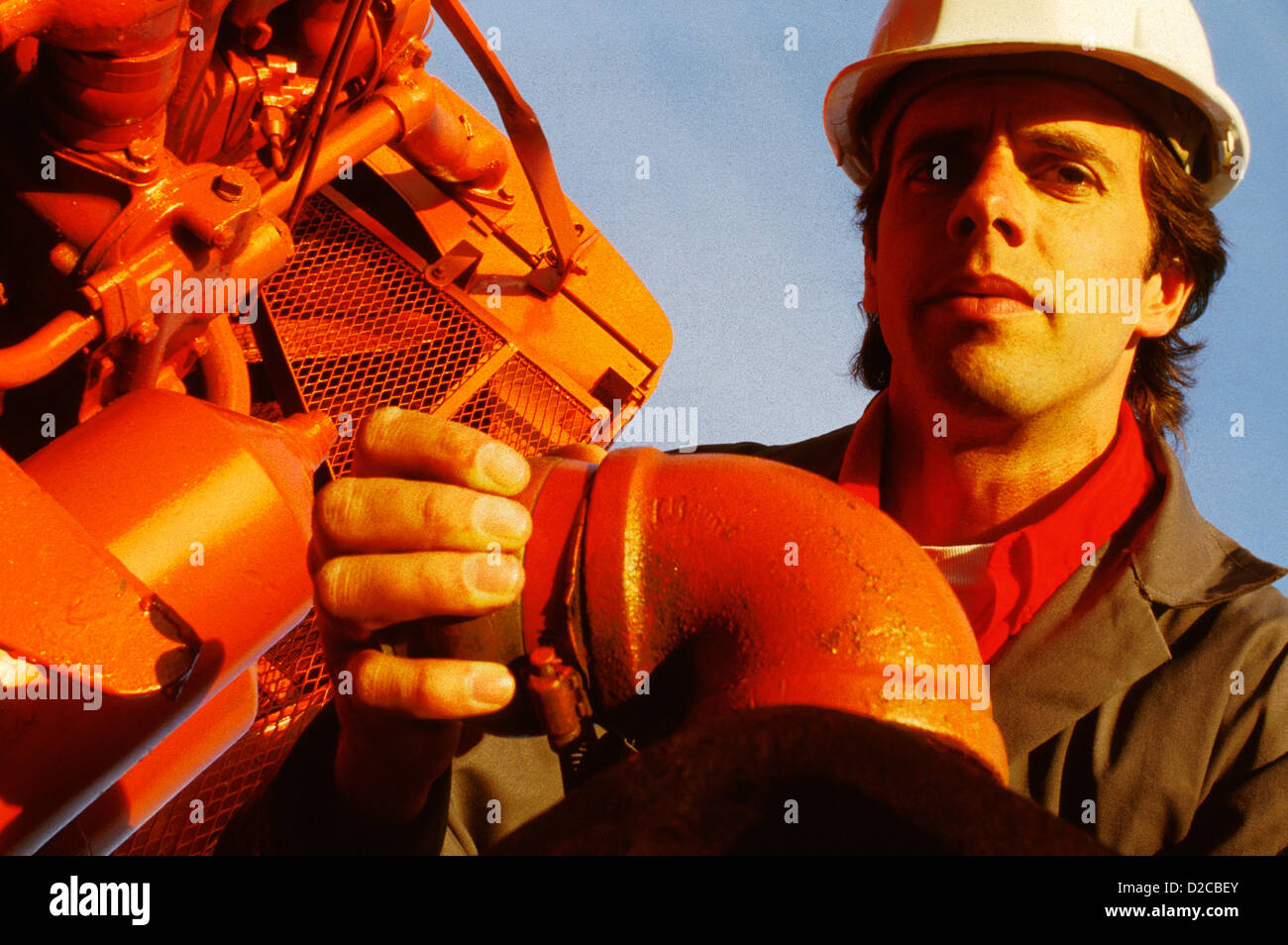 Oil Gas Worker Wearing Hardhat High Resolution Stock Photography and ...