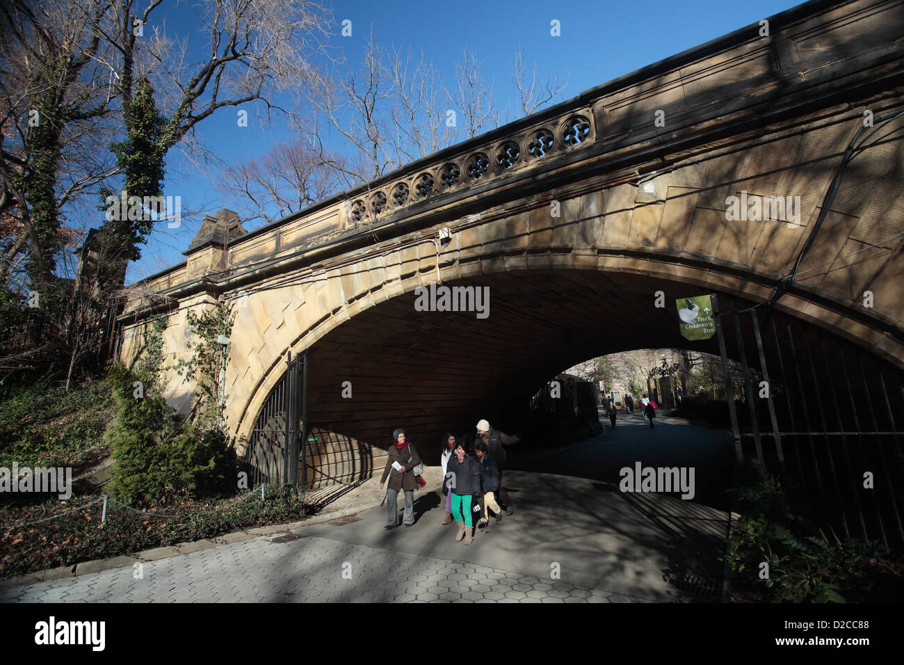 Bridge leading to the Children´s Zoo in Central Park, New York Stock ...