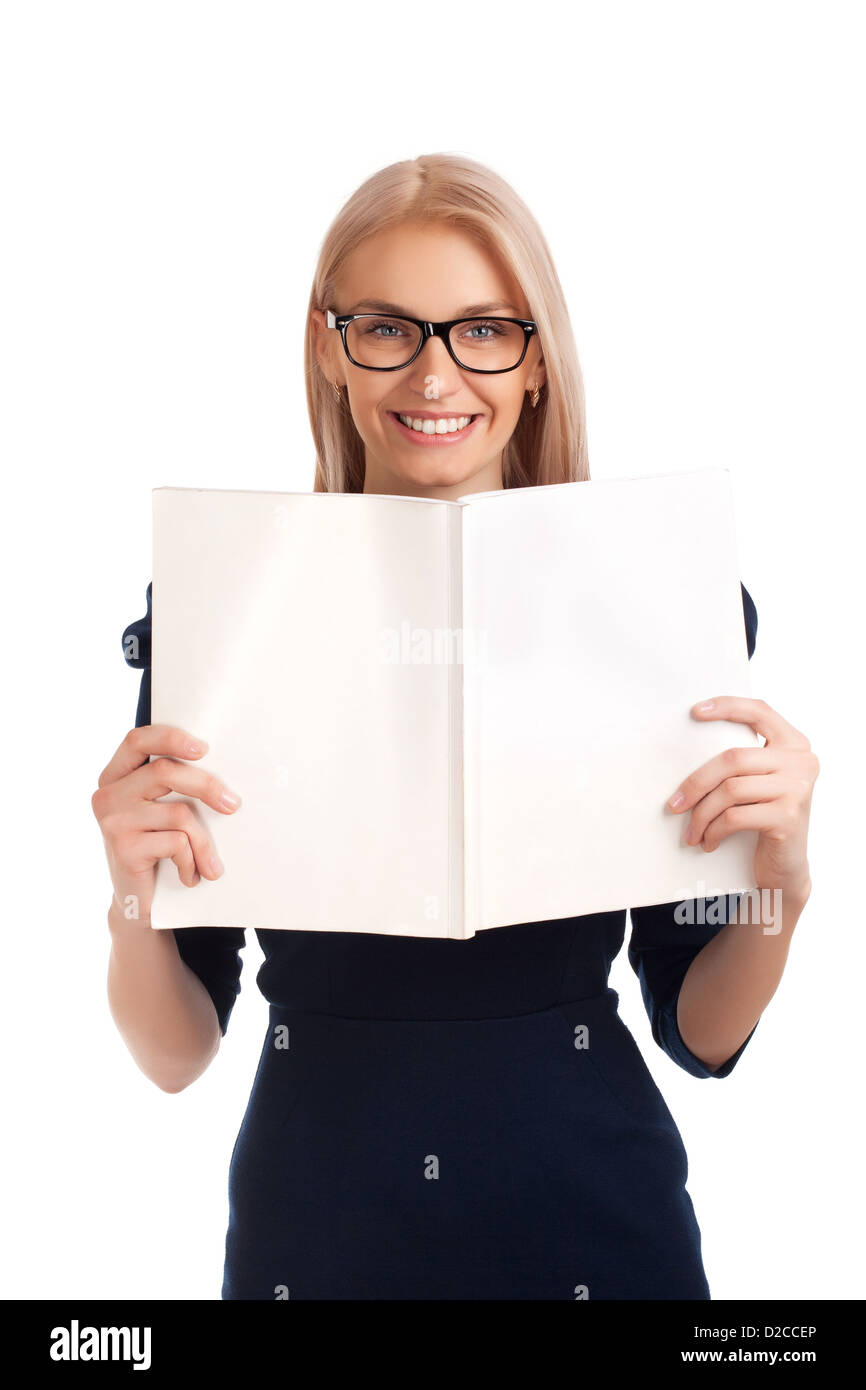 Young woman reading womens magazine Stock Photo - Alamy