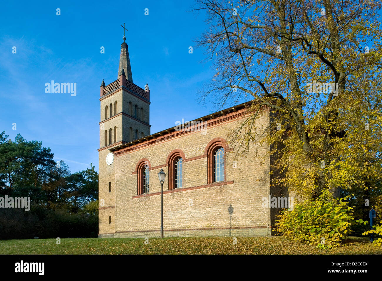 Werder, Germany, the Schinkel Church in Petzow Stock Photo - Alamy