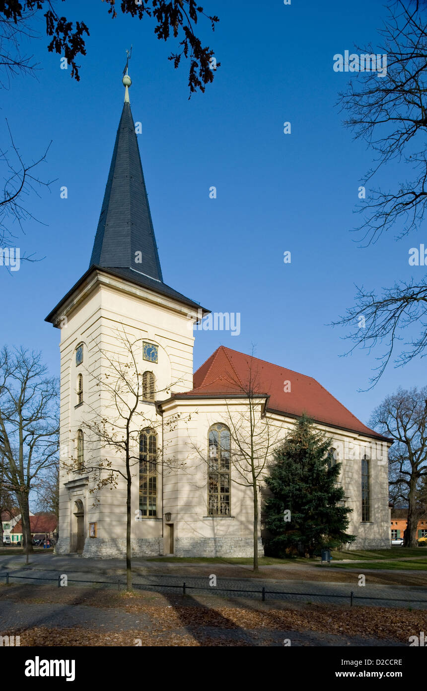 Potsdam, Germany, the baroque church on Frederick Weberplatz Babelsberg ...
