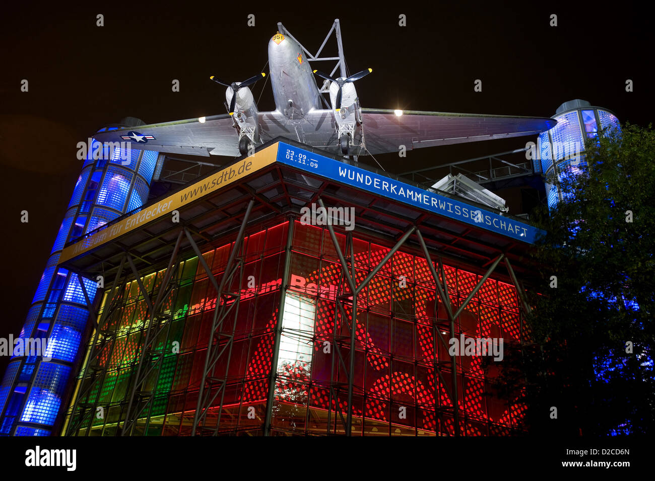 Berlin, Germany, the illuminated art museum on the occasion of the ...