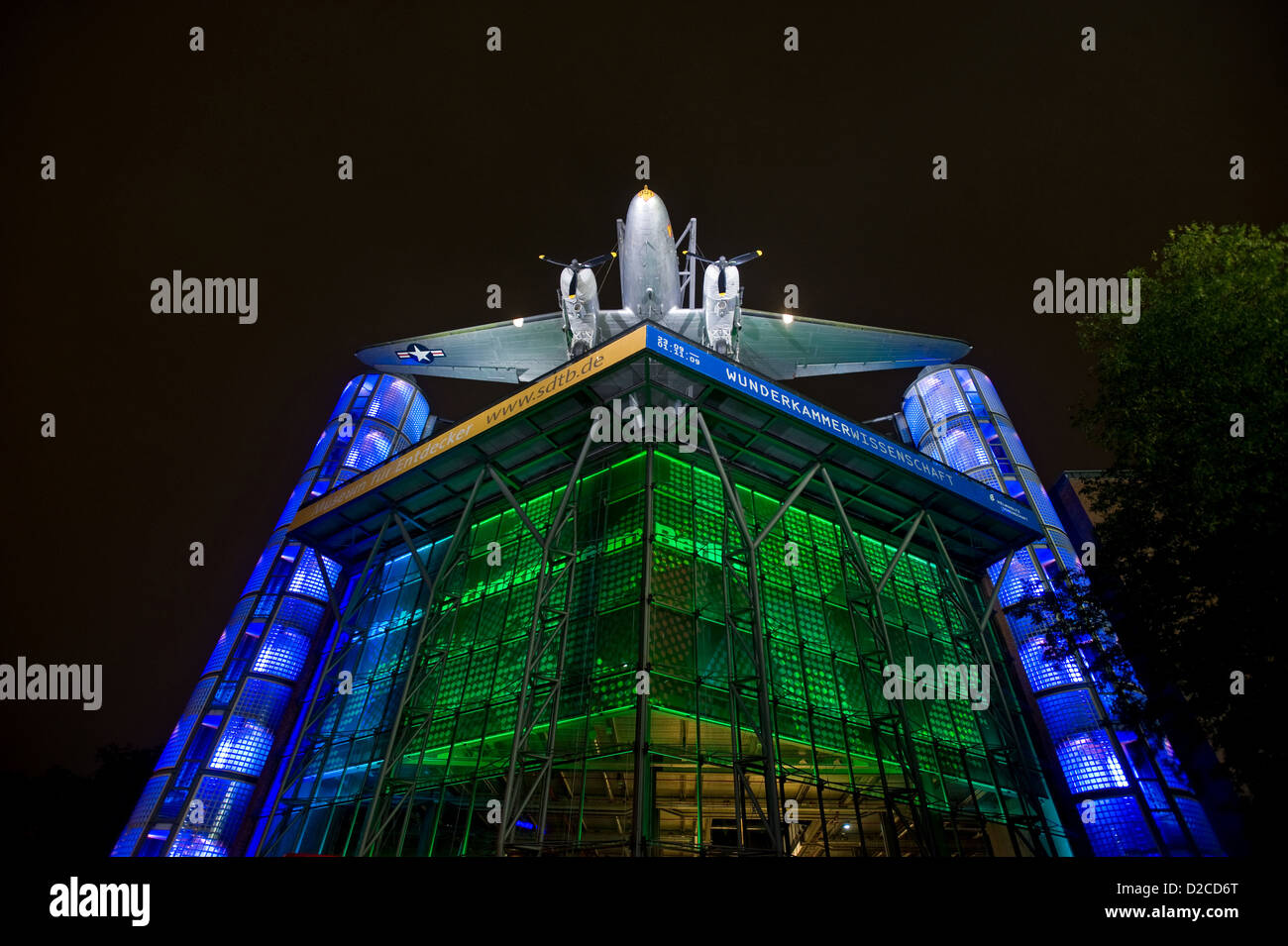 Berlin, Germany, the illuminated art museum on the occasion of the ...