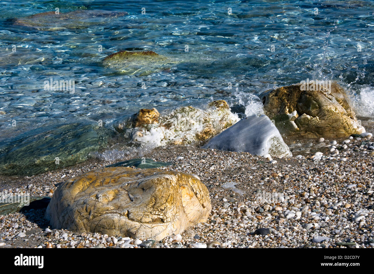 Pebbles on pebble beach Stock Photo - Alamy