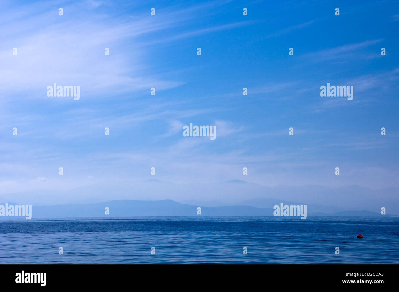 Seascape with blue sky Stock Photo - Alamy