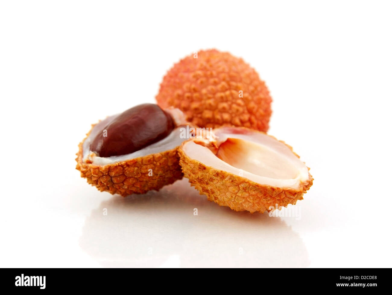 Lychee (Litchi chinensis) isolated on white background Stock Photo - Alamy