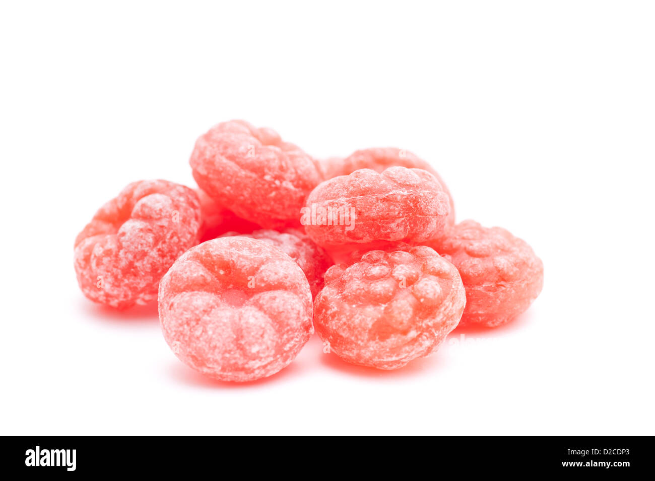 Strawberry fruit candy over white background Stock Photo - Alamy